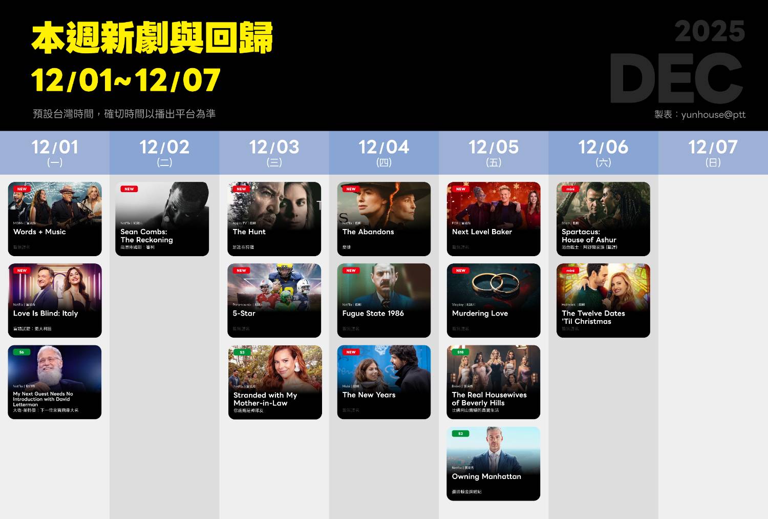 Re: [情報] 12/01~12/07 新劇與回歸 - 看板 EAseries - 批踢踢實業坊